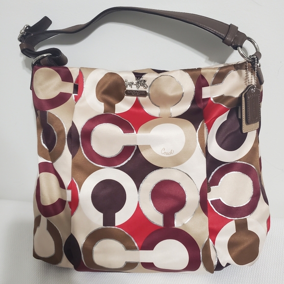 Coach | Bags | Coach Madison Isabelle Graphic Op Art Metallic Shoulder ...